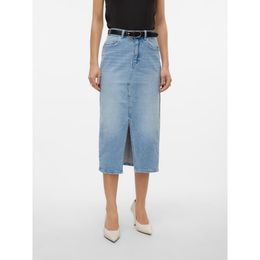 V&eacute;ro Moda Vero Moda Damen Maxirock &raquo;VMVERI HR CALF DENIM SKIRT GA NOOS&laquo; blau XS (34)