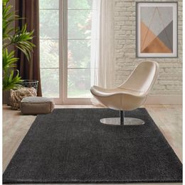 MERINOS Hochflor-Teppich &raquo;Forest 340&laquo; rechteckig 25 mm H&ouml;he Shaggy, uni meliert, sehr dicht und weich, Wohnzimmer grau Polypropylen (PP) B : 200cm 1 