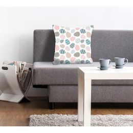 queence Dekokissen &raquo;Joseph&laquo; mit vielen bunten Eiern bunt Polyester B/L: 40cm x 40cm, 1 Stk.