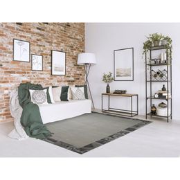 OCI DIE TEPPICHMARKE Teppich &raquo;AWARD SUNTALI BORDER&laquo; rechteckig 10 mm H&ouml;he handgekn&uuml;pft, echter original Nepal Design Teppich, 100% Naturfaser grau 