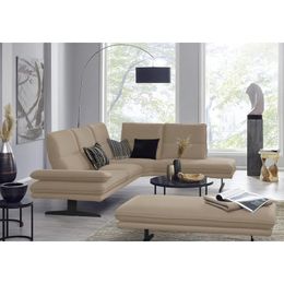 W.Schillig Ecksofa &raquo;broadway, Designsofa, toller Sitzkomfort, zeitlos, elegant, L-Form&laquo; Sitztiefenverstellung, Kopfteil- & Seitenteilverstellung, 