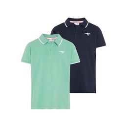 Kangaroos Jungen Kangaroos Poloshirt &raquo; 2er Pack Poloshirts&laquo; Packung, 2, 2 tlg. Kurzarm, Basic Passform, mit Logostickerei, mit Seitenschlitzen gr&uuml;n 