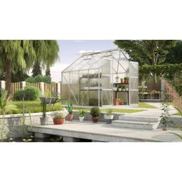 Konifera Gew&auml;chshaus &raquo;Titania 6700&laquo; silber B/H/T: 254cm x 254cm