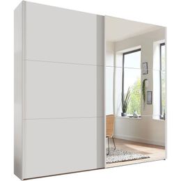 Wiemann Schwebet&uuml;renschrank &raquo;Korfu&laquo; hochwertige Beschl&auml;ge wei&szlig; Glas, Holzwerkstoff B/H/T: 197,3cm x 236cm x 67cm, T&uuml;ren: 2 Stk.