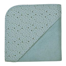 W&ouml;rner Kapuzenhandtuch &raquo;Sterne eisblau Kapuzenbadetuch 100/100&laquo; obere Lage der Kapuze aus bedrucktem Single-Jersey blau Frottee, Frottier B/L: 100cmx100cm, 1