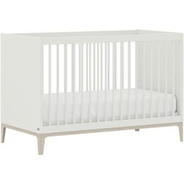 Paidi Babybett &raquo;CUTIE LEA in Wei&szlig;, verschiedene Gr&ouml;&szlig;en, Kinderbett&laquo; Off-White, Massivholz-Sprossen, 4-fach h&ouml;henverstellbares Gitterbett wei&szlig; 
