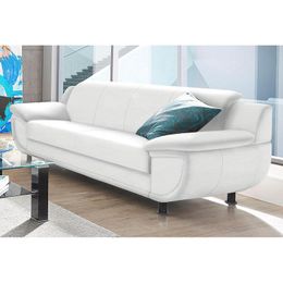 Trendmanufaktur 3-Sitzer &raquo;Rondo, Breite 207 cm, breite Armlehnen, F&uuml;&szlig;e schwarz&laquo; Big-Sofa wahlweise mit Federkern, in verschiedenen Bez&uuml;gen bestellbar 