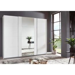 wimex Schwebet&uuml;renschrank &raquo;Bern Schiebet&uuml;renschrank&laquo; Schrank mit zus&auml;tzlicher Innenausstattung, Garderobe wei&szlig; Holzwerkstoff B/H/T: 270cm x 210cm x 64cm, 