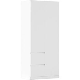 Rauch Dreht&uuml;renschrank &raquo;Mehrzweckschrank Aktenschrank Mietswohnung Garderobe MAINZ 91cm breit&laquo; 3 verschiedene Ausstattungen BASIC/CLASSIC/PREMIUM (