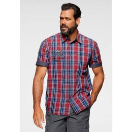 MAN'S WORLD Man's World Herren Kurzarmhemd mit Print und Stickerei wei&szlig; L (41/42), N-Gr