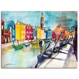 Artland Leinwandbild &raquo;Venedig&laquo; Italien 1 Stk. tlg. auf Holzrahmen gespannt bunt B/H/T: 40cm x 30cm, Leinwandbild Italien Querformat, 1 Stk.