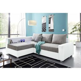 Collection AB Ecksofa &raquo;Relax L-Form, B: 223 cm&laquo; Schlaffunktion, Bettkasten, Regal & 1 Zierkissen, optional Licht grau Zierkissen: 100%Polyester;