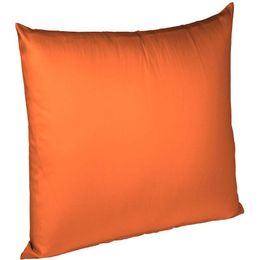 Fleuresse Kissenbezug &raquo;Colours Mako Satin, 100% Baumwolle, mit Rei&szlig;verschluss&laquo; Mako Satin, gl&auml;nzend, glatt, Premium Qualit&auml;t orange Mako-Satin, Mako-