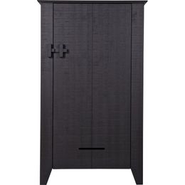 Woood Stauraumschrank &raquo;Gijs FSC -Kiefernholz bands&auml;gerauh, H 142 x B 85 x T 38 cm&laquo; Tragkraft 15 kg pro Boden, Wandbefestigung empfohlen, Pfleigleicht 