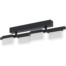 Eglo Deckenleuchte &raquo;ERVIDEL&laquo; LED-Modul 1 Stk. Warmwei&szlig; Deckenleuchte in schwarz aus Stahl - 4,5W - Warmwei&szlig; schwarz H: 16cm, 1 Stk.