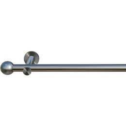 Indeko Gardinenstange &raquo;Colombes&laquo; 2 l&auml;ufig-l&auml;ufig Wunschma&szlig;l&auml;nge silber Eisen B/L: 230cm, 1 Stk., 2 l&auml;ufig