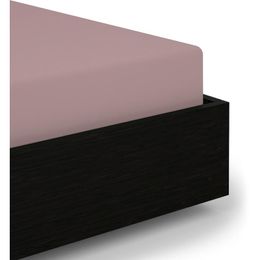 Spannbettlaken &raquo;Elementi&laquo; Laken aus 100% Baumwolle, hochwertiges Mako-Satin, Betttuch ab 90x200 rosa Mako-Satin, Obermaterial: 100% Baumwolle B/L: 