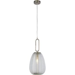 Searchlight Pendelleuchte &raquo;Elixir-Pendelleuchte - Nickel und geripptes Glas&laquo; E27 1 Stk. silber H: 54cm, 1 Stk.