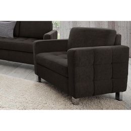 Sit & More sit&more Sessel &raquo;Pablo, B: 77 cm, Sitzh&ouml;he: 43 cm&laquo; Cocktailsessel, frei stellbar, mit Armlehnen, bequem schwarz Luxus-Microfaser ALTARA NUBUCK (100% 
