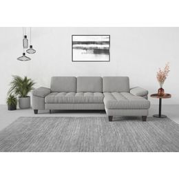 Sit & More sit&more Ecksofa &raquo;Westham L-Form&laquo; Recamiere, mit oder ohne Schlaffunktion, Bettkasten, F&uuml;&szlig;e wengefarben silber 90% Polyester 10% Polyamid B/H/T: 275cm