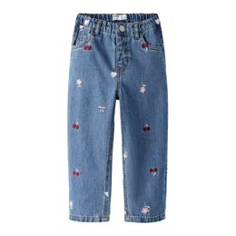name it Jeans 'NMFBella' girl size 122 Blue denim / Rose / Bordeaux