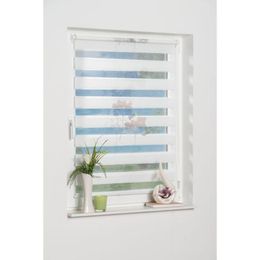 K-home Doppelrollo &raquo;Delphi&laquo; Lichtschutz ohne Bohren im Fixma&szlig; grau Polyester 150cm, 35cm