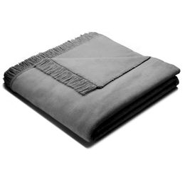 Biederlack Wohndecke &raquo;Unicolour Franse&laquo; in vielen Farben, Kuscheldecke grau Baumwolle, Polyacryl, Polyester B/L: 150cm x 200cm