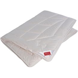 Hefel Naturhaarbettdecke &raquo;Pure Wool&laquo; warm 1 Stk. tlg. wei&szlig; Bezug: 100% Baumwolle. F&uuml;llung: 100% Schurwolle B/L: 155cm x 220cm, warm
