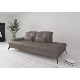 Sit & More sit&more Recamiere &raquo;Amica, inkl. Sitztiefenverstellung und Armteilverstellung&laquo; wahlweise mit Kopfteilverstellung und Stauraum grau B/H/T: 231cm x 90cm