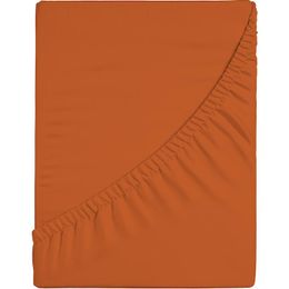 bellana Spannbettlaken &raquo;bellana premiumstretch&laquo; super elastisch orange Jersey-Elasthan, Obermaterial: 95% Baumwolle, 5% Elasthan 1 Stk., Jersey-