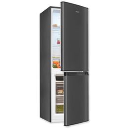 Exquisit K&uuml;hl-/Gefrierkombination &raquo;KGC232-60-E-040C inoxlook-az&laquo; 142,5 cm hoch 49,5 cm breit Platzsparend 173 l, flexibel, leise, effizient, LED, 4*-