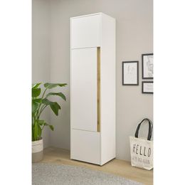 Home Affaire Aktenschrank &raquo;CiTY/GiRON&laquo; Stauraumschrank zeitlos modern, wohnliches Home Office, Breite 50 cm wei&szlig; B/H/T: 50cm x 200cm x 40cm, T&uuml;ren: 3 