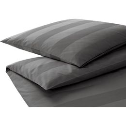 Elegante Bettw&auml;sche &raquo;En Bloc&laquo; 2 Stk. angenehmes Hautgef&uuml;hl blau Jacquard, Obermaterial: 100% Baumwolle B/L: 135cm x 200cm, 1 Stk., 1 Stk., Jacquard, B/L: 80cm 