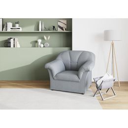 DOMO collection Sessel &raquo;Pegnitz zeitlos, elegante Armlehnen, komfortabel&laquo; silber 100% Polyester Struktur, B/H/T: 105cm x 82cm x 82cm