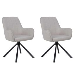 OTTO home Esszimmerstuhl &raquo;Flaurent&laquo; () 2 Stk.gepolsterte R&uuml;ckenlehne, Armlehne und Sitzfl&auml;che, Sitzh&ouml;he 50 cm schwarz Stoff B/H/T: 62cm x 86cm x 63cm,