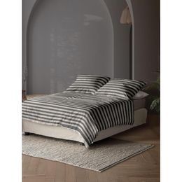 Irisette Bettw&auml;sche &raquo;Wave-HK 8559&laquo; 2 Stk. anschmiegsam und atmungsaktiv grau Mako-Satin, Obermaterial: 100% Baumwolle B/L: 135cm x 200cm, 1 Stk., 1 Stk., Mako-