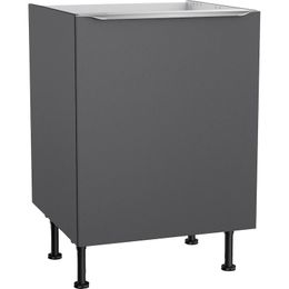KOCHSTATION Sp&uuml;lenschrank &raquo;KS-Aken&laquo; grau anthrazit, B/H/T: 60cm x 87cm x 58,4cm