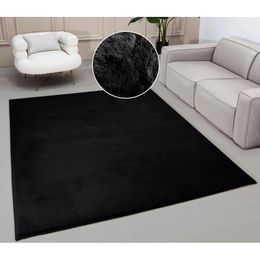 OTTO home Fellteppich &raquo;Balu, Kunstfellteppich, Modern, Langflor Teppich&laquo; rechteckig 20 mm H&ouml;he Kaninchenfell-Haptik, kuschelig, weich, Wohnzimmer, 
