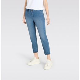 MAC Damen MAC Slim-fit-Jeans &raquo;CHINO turn up&laquo; im Five-Pocket Style blau 44, N-Gr