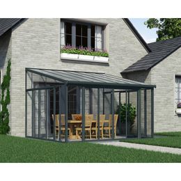 Wintergarten &raquo;San Remo Alu Wintergarten&laquo; Polycarbonatverglasung grau Aluminium, Polycarbonat (PC) B/H/T: 435cm x 308cm x 380cm