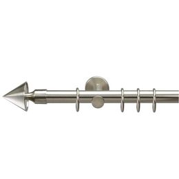 Liedeco Gardinenstange &raquo;Kegel&laquo; &Oslash; 20 mm 1 l&auml;ufig-l&auml;ufig Fixma&szlig; silber B/L: 240cm &Oslash; 20mm, 1 l&auml;ufig