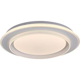 JUST LIGHT LED Deckenleuchte &raquo;LAGO&laquo; LED-Board 1 Stk. warmwei&szlig; - kaltwei&szlig; CCT-Farbtemperatursteuerung, Infrarot-FB, Stufenlos dimmbar, Memory wei&szlig; 1, &Oslash;