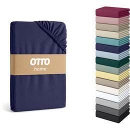 OTTO home Spannbettlaken &raquo;Physalis Topper COMFORT&laquo; bis 10 cm H&ouml;he, Bettlaken, Laken, in Comfort & Premium Qualit&auml;t blau Jersey, Obermaterial: 100% 