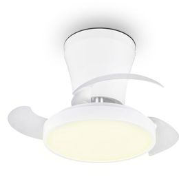 REALITY LEUCHTEN LED Deckenleuchte &raquo;MOSS mit Ventilator, Deckenventilator mit ausklappbaren Fl&uuml;geln 10W&laquo; LED-Board 1 Stk. Farbwechsler warmwei&szlig; - 