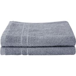 Dyckhoff Handt&uuml;cher &raquo;Kristall&laquo; mit Bord&uuml;ren grau Frottier, Obermaterial: 100% Baumwolle B/L: 50cmx100cm, 2 Stk., Frottier