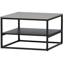 Hela Couchtisch &raquo;HUGO&laquo; 1 Stk. tlg. Couchtisch; quadratisch; Sintered Stone; Ablageboden grau B/H/T: 70cm x 45cm x 70cm
