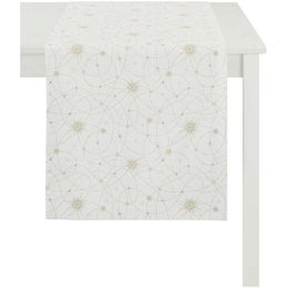 Apelt Tischl&auml;ufer &raquo;3009 Christmas Elegance, Weihnachtsdeko, Weihnachten&laquo; beige Polyester B/L: 48cm x 140cm, 1 Stk., rechteckig