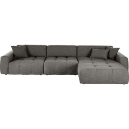 3C Candy Ecksofa &raquo;Yoshy mit Komfortfunktionen, modern und bequem, L-Form&laquo; Zwei verschiedene Sitztiefen durch verstellbare R&uuml;ckenlehne schwarz 100% 