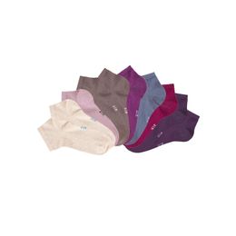 H.I.S. H.I.S Damen Kurzsocken &raquo;Damen Sport Basic Socken, Laufsocken ohne Frottee&laquo; Packung, Gro&szlig;packung, 10 Stk. tlg. mit verst&auml;rkter Ferse und Spitze bunt 39