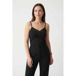 Marc O'Polo Marc O'polo Damen Marc O'Polo Spaghettitop &raquo;Essentials&laquo; mit Spitze am Ausschnitt schwarz M